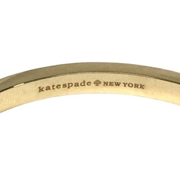 Jewelry | Kate Spade Set In Stone Bracelet Hinged Bangle Pave Clear Crystal Gold Tone | Poshmark